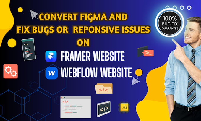 Fix any bugs or responsive issues on your webflow or framer website by Syedfawaddev | Fiverr