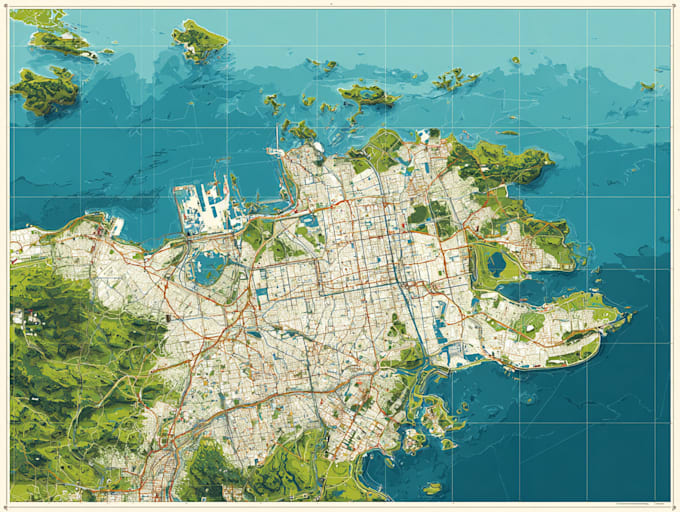 Draw vector map in illustrator by Tycrmon | Fiverr