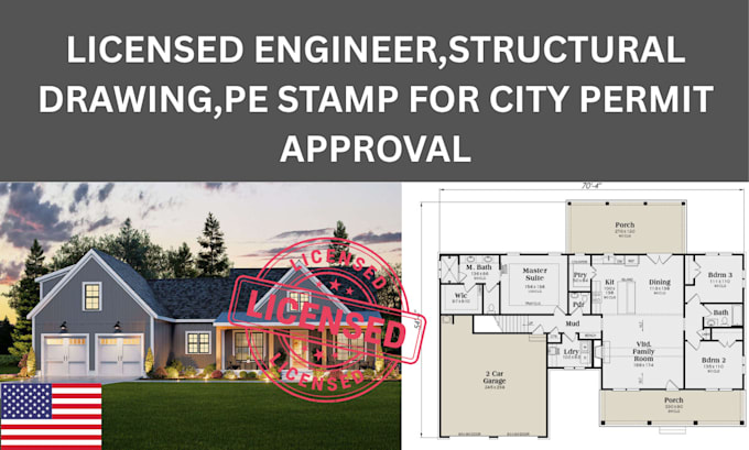 Provide civil engineering drawings and pe seal for permit approval by ...