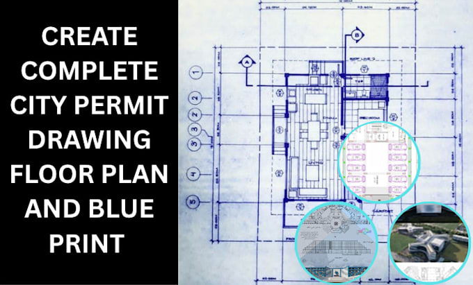 Create complete city permit drawings floor plans and blueprints by ...