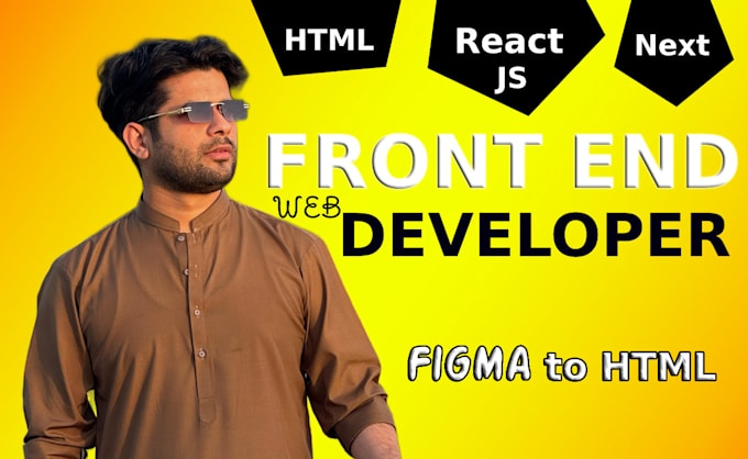 Do front end web development, convert figma to responsive html, react, next js by Waqar_yousaf96 ...