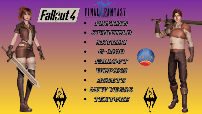 Create, edit, port mods for ffxiv, fallout 4, skyrim, gmod, starfield ...