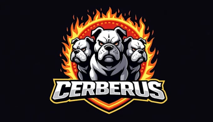 Design cerberus mascot logo with text and any file format by Adriel ...