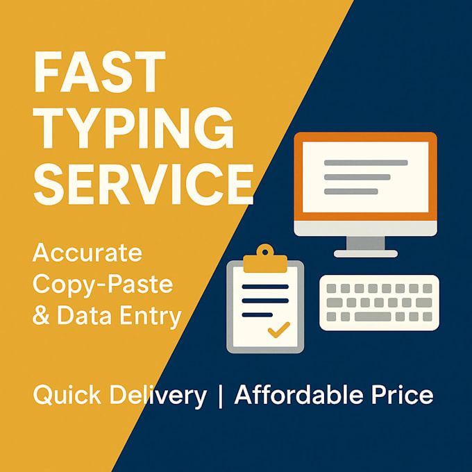 Do fast and accurate typing and copy paste work by Jivanhaibate | Fiverr