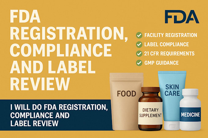 Do fda registration, compliance and label review by Ida_bloch | Fiverr