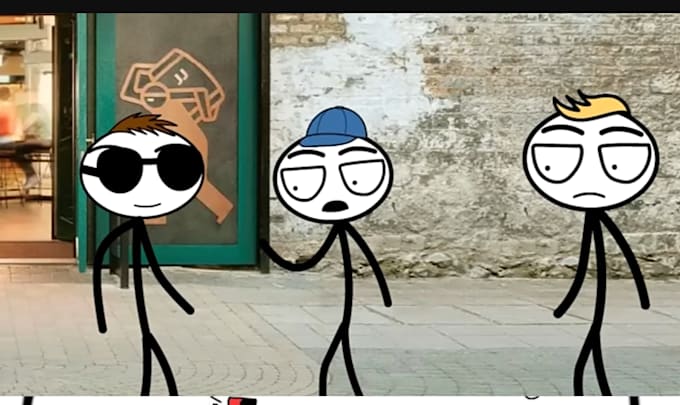 Create stickman stick figure animation youtube and social by Mibrar3 ...
