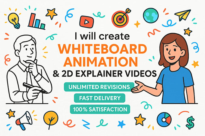 Create a professional whiteboard doodle explainer video animation by Animaticfatima | Fiverr
