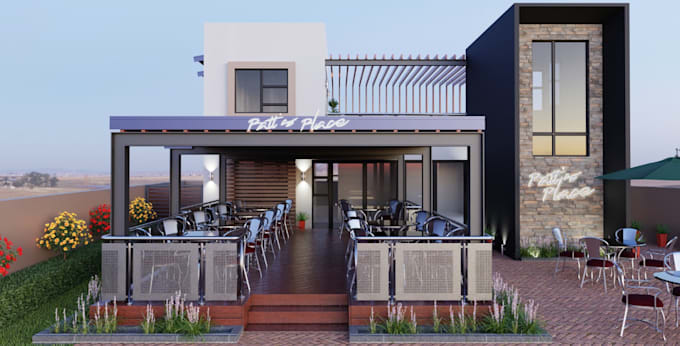 Remodel 3d pub house, interior design,bar,third place,exterior ...