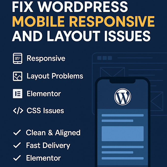 Fix wordpress mobile responsive and layout issues by Speedysitefixer | Fiverr