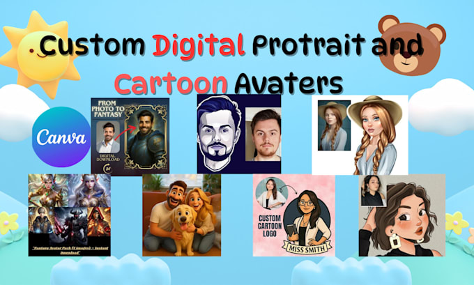 Create custom digital protraits and cartoon avaters by Preciousxpert7 ...