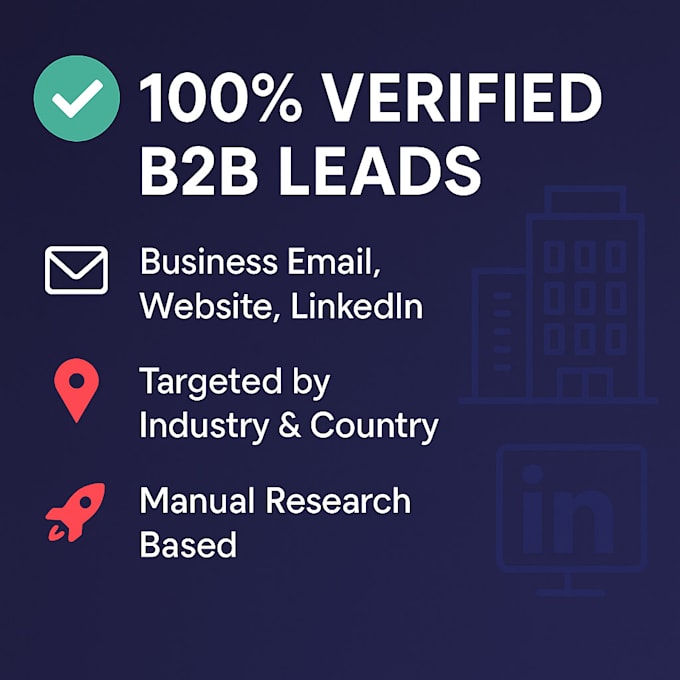 Generate targeted b2b leads for your business by Manshi_08 | Fiverr