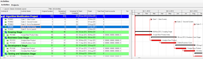 Create a construction schedule with critical path in primavera p6 or ms ...