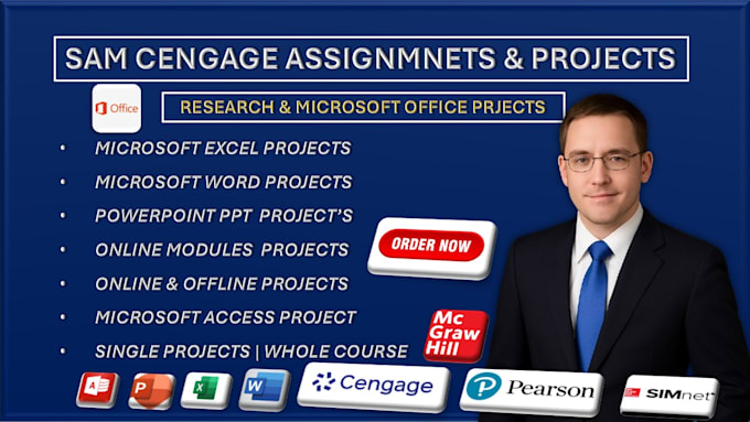 Do microsoft office, sam cengage, word, excel, and access projects by ...