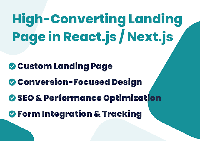 Design high converting landing page in react js, next js by Parth_sheth | Fiverr