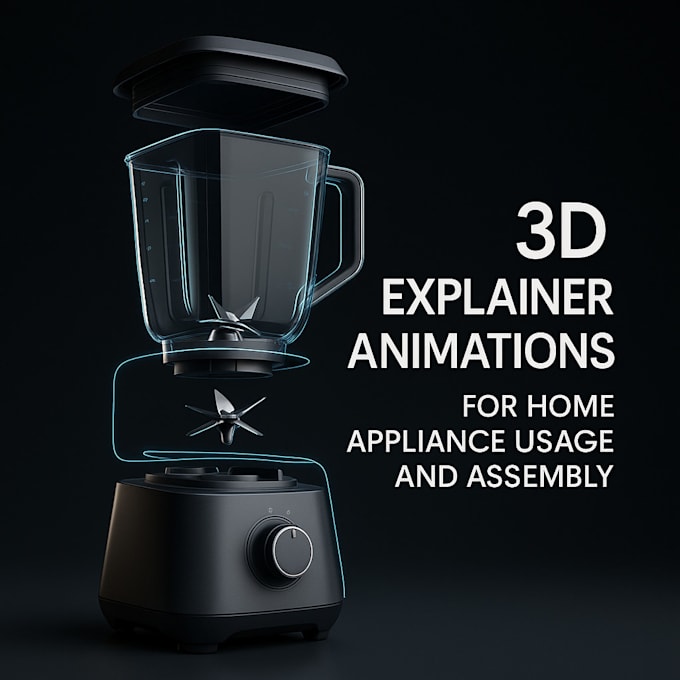Create 3d explainer animations for home appliance usage and assembly by ...