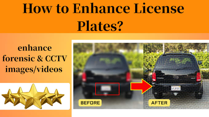 Enhance forensic and cctv images or videos license plates by ...