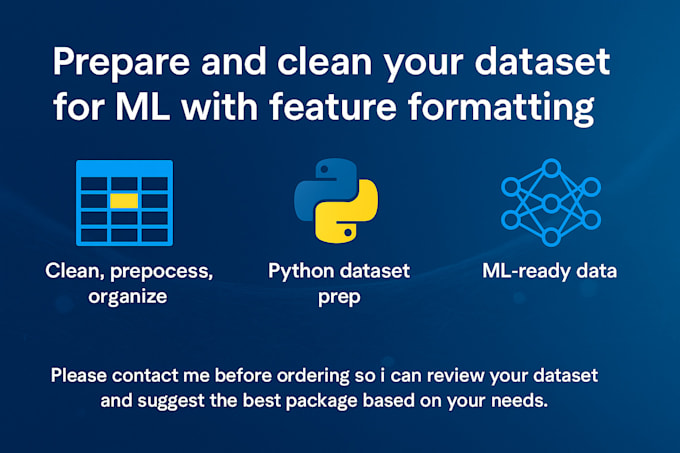 Do python dataset prep for ml with feature formatting and preprocessing ...