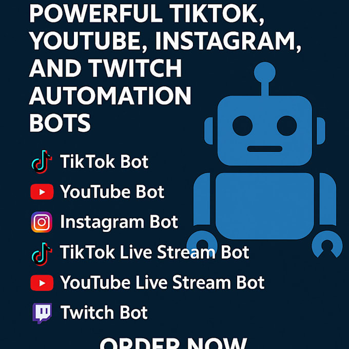 Develop live steam bot for tiktok, instagram and youtube automation bot by Jummypanel | Fiverr