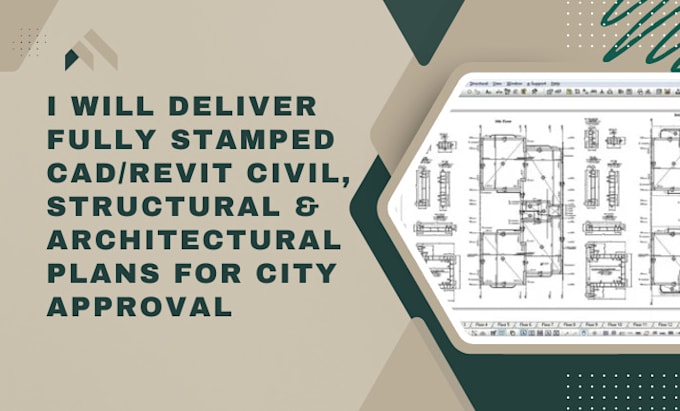 Stamped cad revit civil, structural and architectural plans for city ...