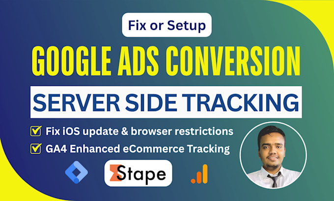 Setup google ads conversion tracking with ga4 and gtm via server side by Nurullahnishad | Fiverr