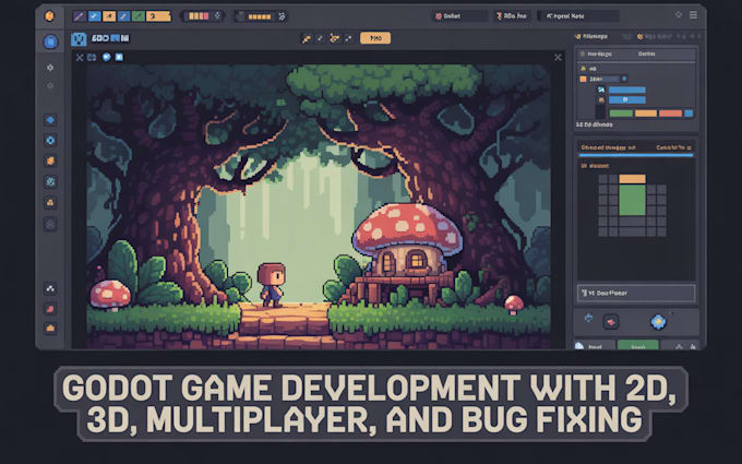 Do godot game development with 2d, 3d, multiplayer, and bug fixing by Jenny_john322 | Fiverr