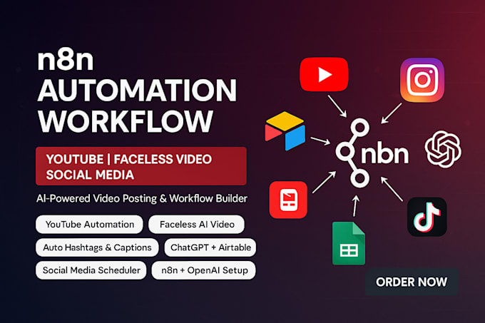 Setup n8n youtube automation cash cow faceless n8n you tube social media n8n fix by Austlo_01 ...