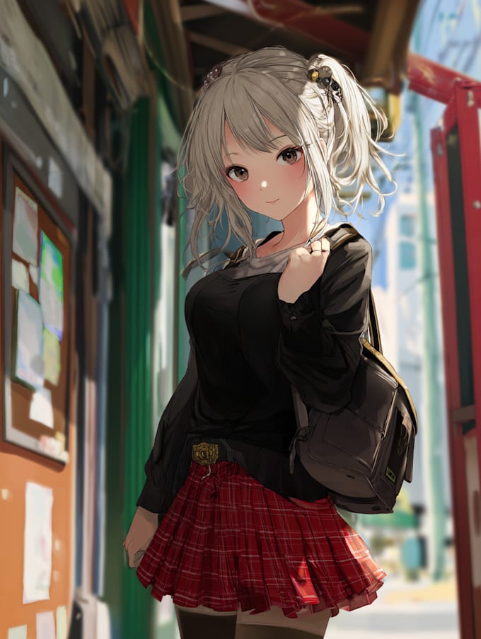 Draw clean victor line art anime style full body character by ...