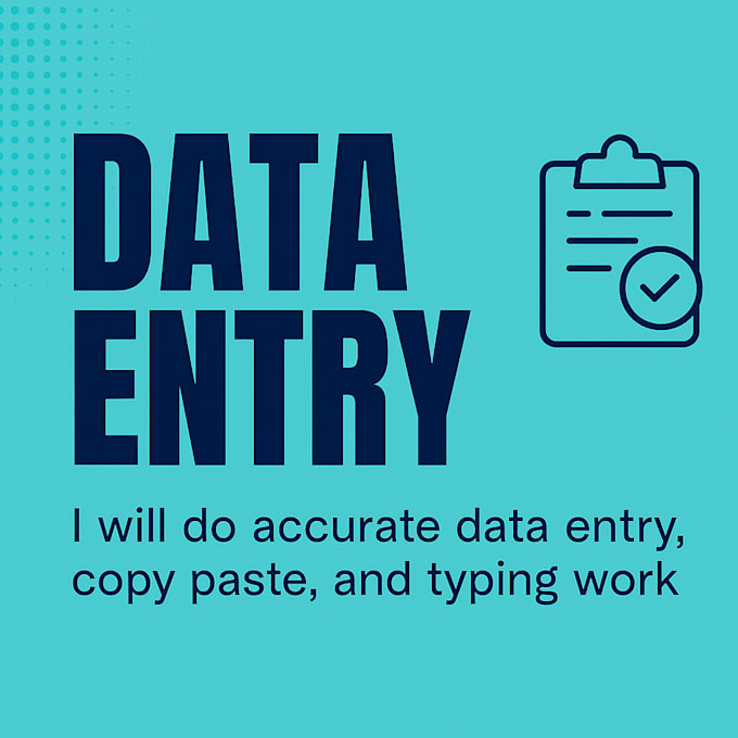 Do accurate data entry, copy paste, and typing work by Haseebxpertiz ...