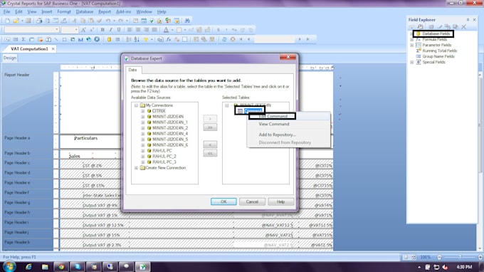 Customize sap business one forms queries and reports by Muzammaljoyya | Fiverr