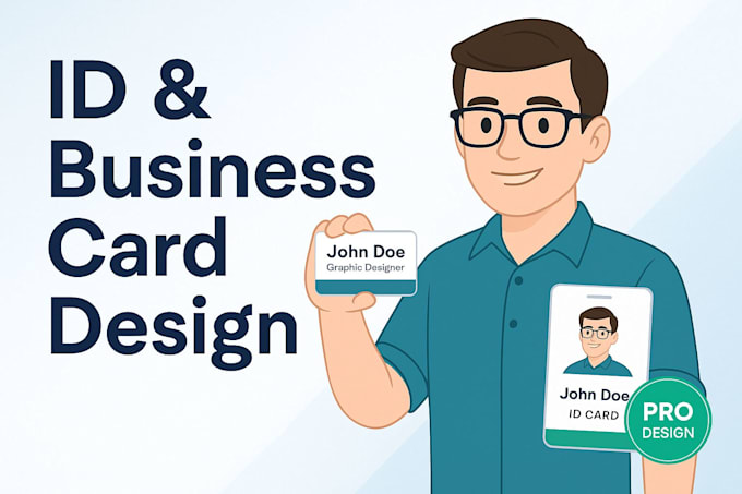 Design professional id cards or business cards for your staff or brand ...
