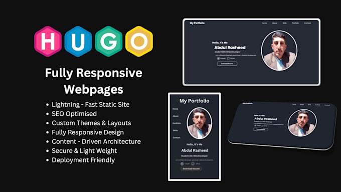 Build a hugo static website for you by Abdulrasheed406 | Fiverr