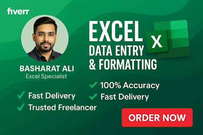 Do excel data entry and formatting with accuracy by Basharatalipk | Fiverr