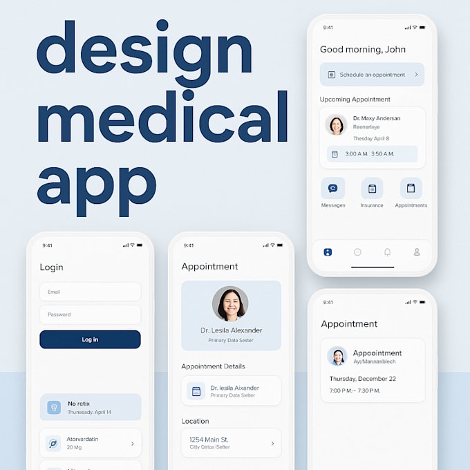 Design a professional medical app ui in figma like united healthcare by ...