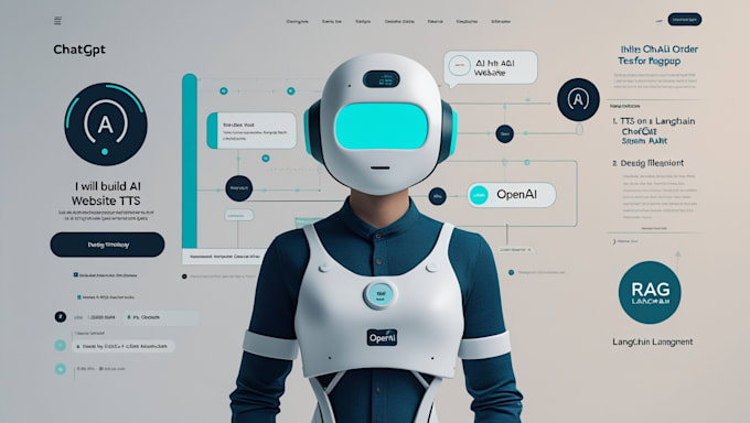 Construir chatbot de ia, sitio web de ia, tts usando rag, langchain, llm, chatgpt, openai, negocio