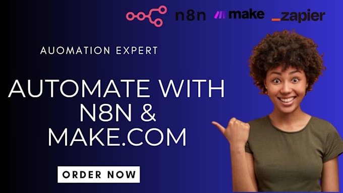 Design n8n automation n8n zapier make come automation n8n ai agent tutor by Johnson_g2 | Fiverr