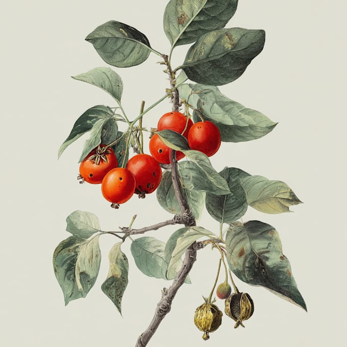 Make a realistic botanical drawing by Olithalise | Fiverr