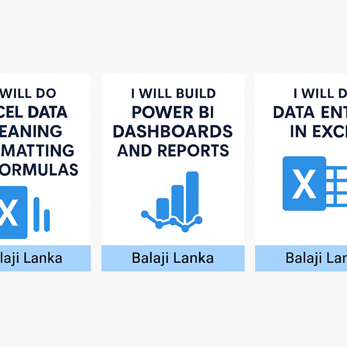 Excel, power bi, data entry, dashboard, cleaning by Balajilanka | Fiverr
