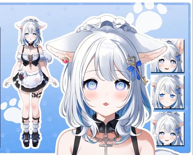 Draw your vtuber model and vtuber rigging for your live2d streaming ...