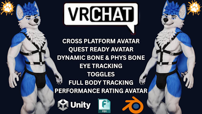 Vrchat avatar 3d vtuber model second life cross platform high performance rating by Phorlingo ...