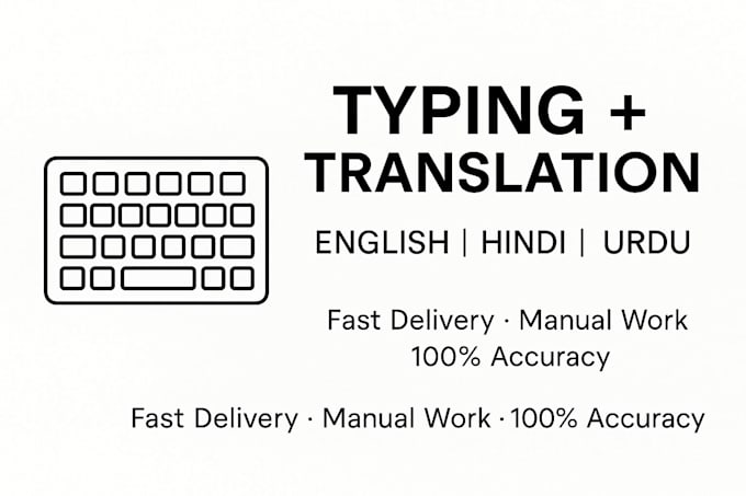 Accurate document typing and language translation by Bahamadonline | Fiverr