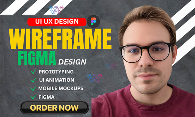 Create interactive figma wireframes with user flows and prototype by ...