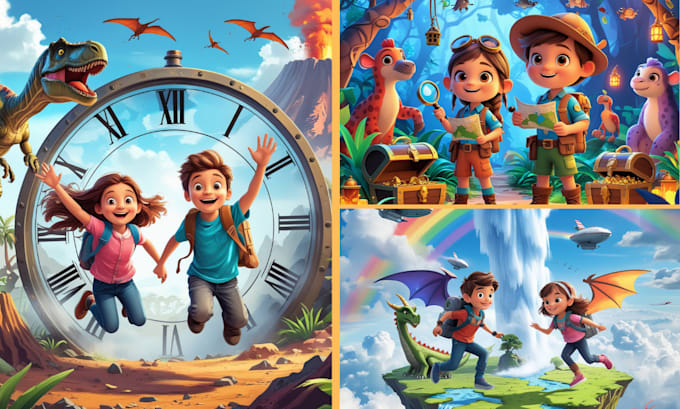 Illustrate vibrant children storybook and covers for your children ...