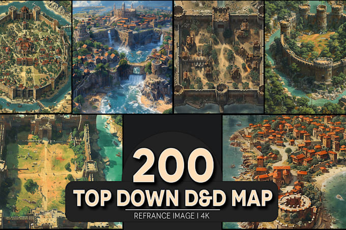 Custom rpg map, dnd map, map animation, fantasy map, 3d map for ...