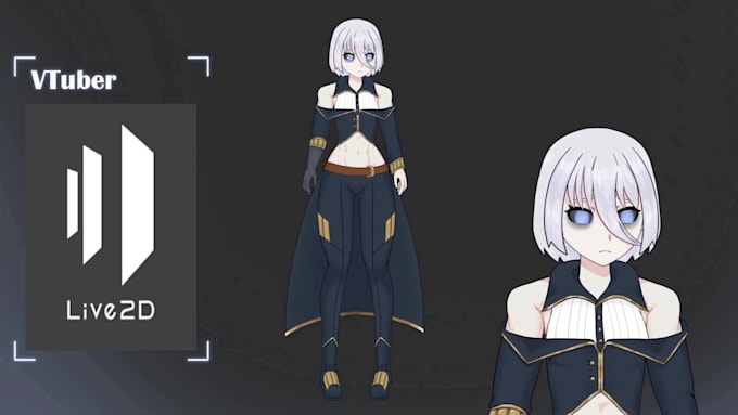Draw live 2d vtuber model, live 2d rigging, vtuber model, vtuber ...