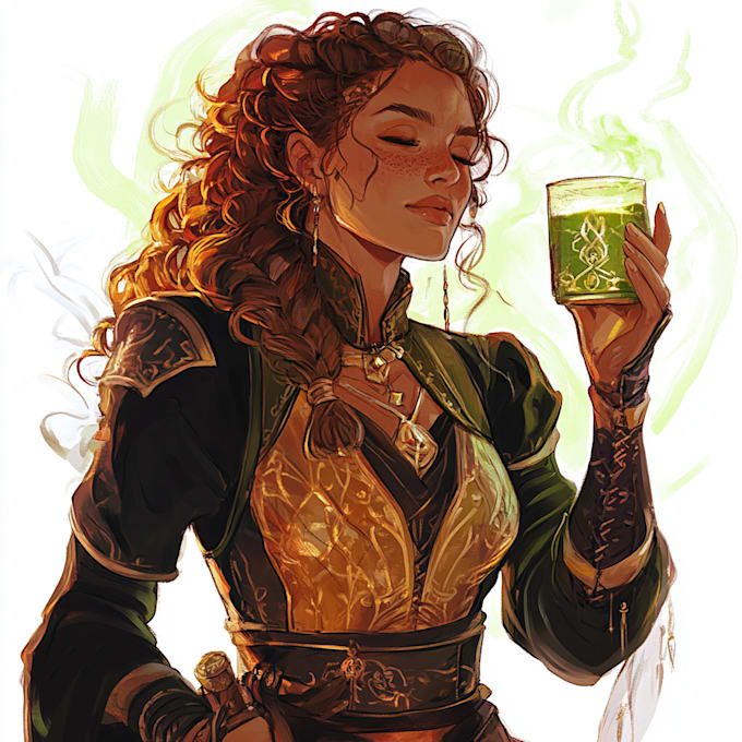Dnd character art and dnd character art by Luzcdowell | Fiverr
