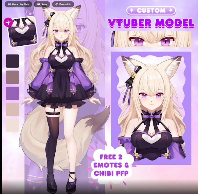 Craft vtuber model, live 2d vtuber model, 2d vtuber model, live2d model ...