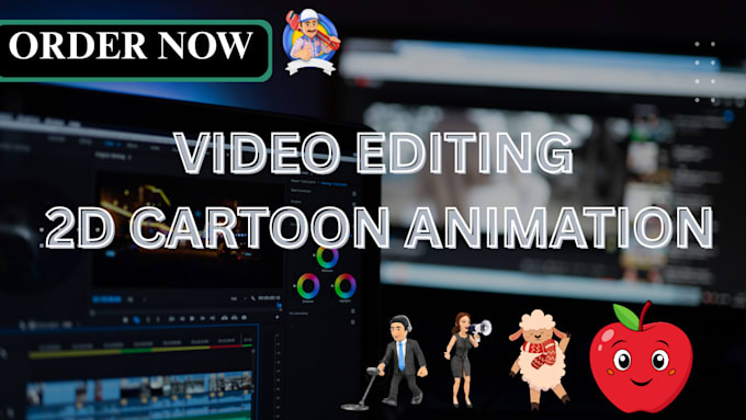 Do professional video editing and make 2d cartoon animation video by ...