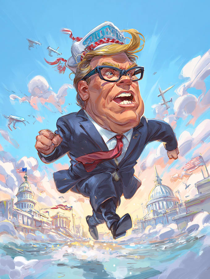 Draw a custom political cartoon for by Anastasiauon | Fiverr