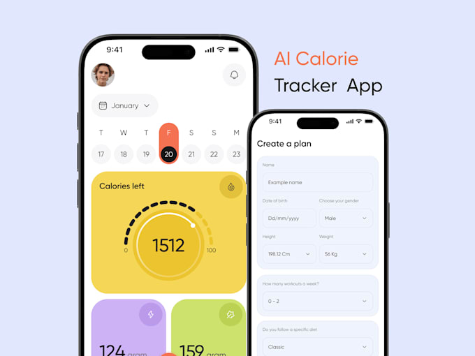 Develop ai calories tracker app, ai calories counter, ai recipe app by Gorterrichie | Fiverr