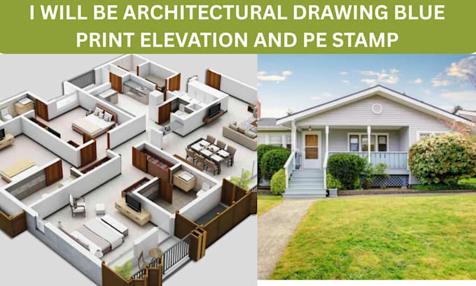 Be architectural drawing, blueprint elevation and pe stamps by Robert ...